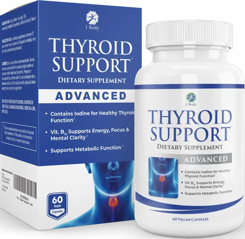 Suplemento con yodo para la tiroides Thyroid Support